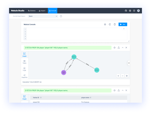 Nebula Studio: Manage your graph database graphically